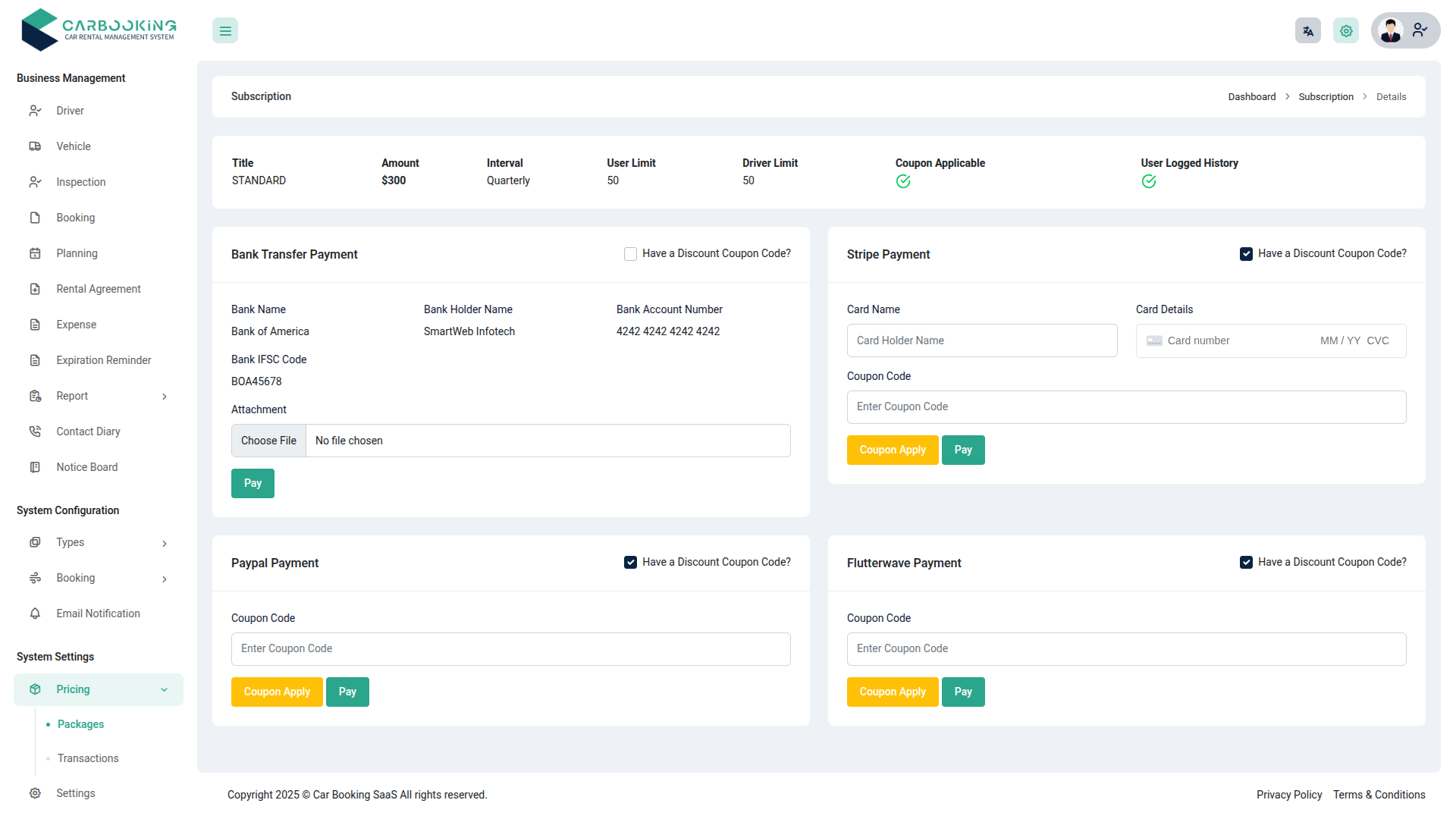 Car Booking SaaS - Car Rental Management System by smartwebinfotech