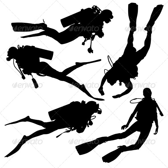 Diving Silhouette by iamsania | GraphicRiver