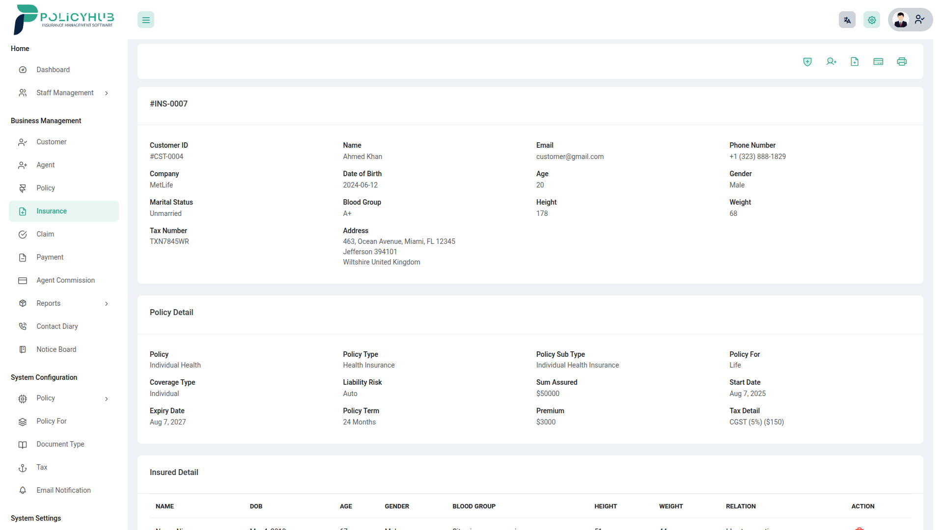 PolicyHub SaaS - Insurance Management Software by smartwebinfotech