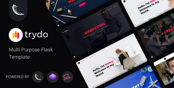 Trydo - Agency and Portfolio Flask Template by PixcelsThemes | ThemeForest