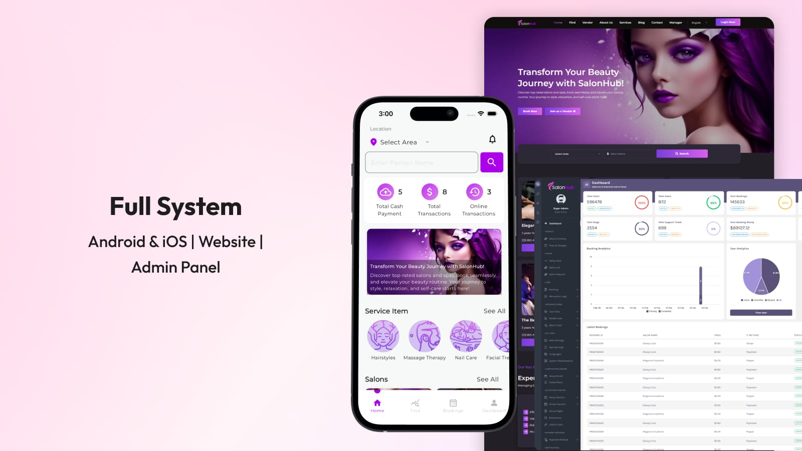 SalonHub - Spa & Salon Booking Management Full Solution by AppDevsX