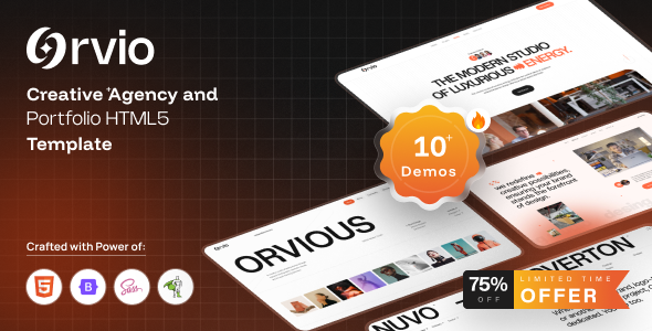 Orvio - Creative Agency and Portfolio HTML Template by wprealizer ...