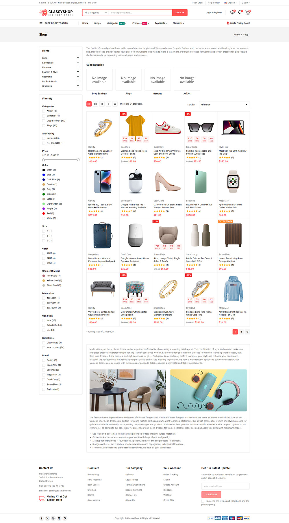 Classyshop - Premium Mega Store Prestashop Responsive Theme by codezeel
