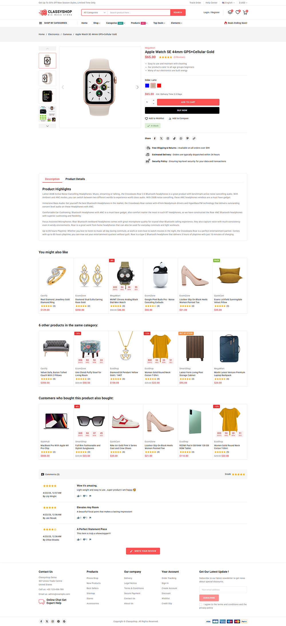 Classyshop - Premium Mega Store Prestashop Responsive Theme by codezeel