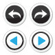 Next, Previous Arrows Round Icons Set, Vectors | GraphicRiver