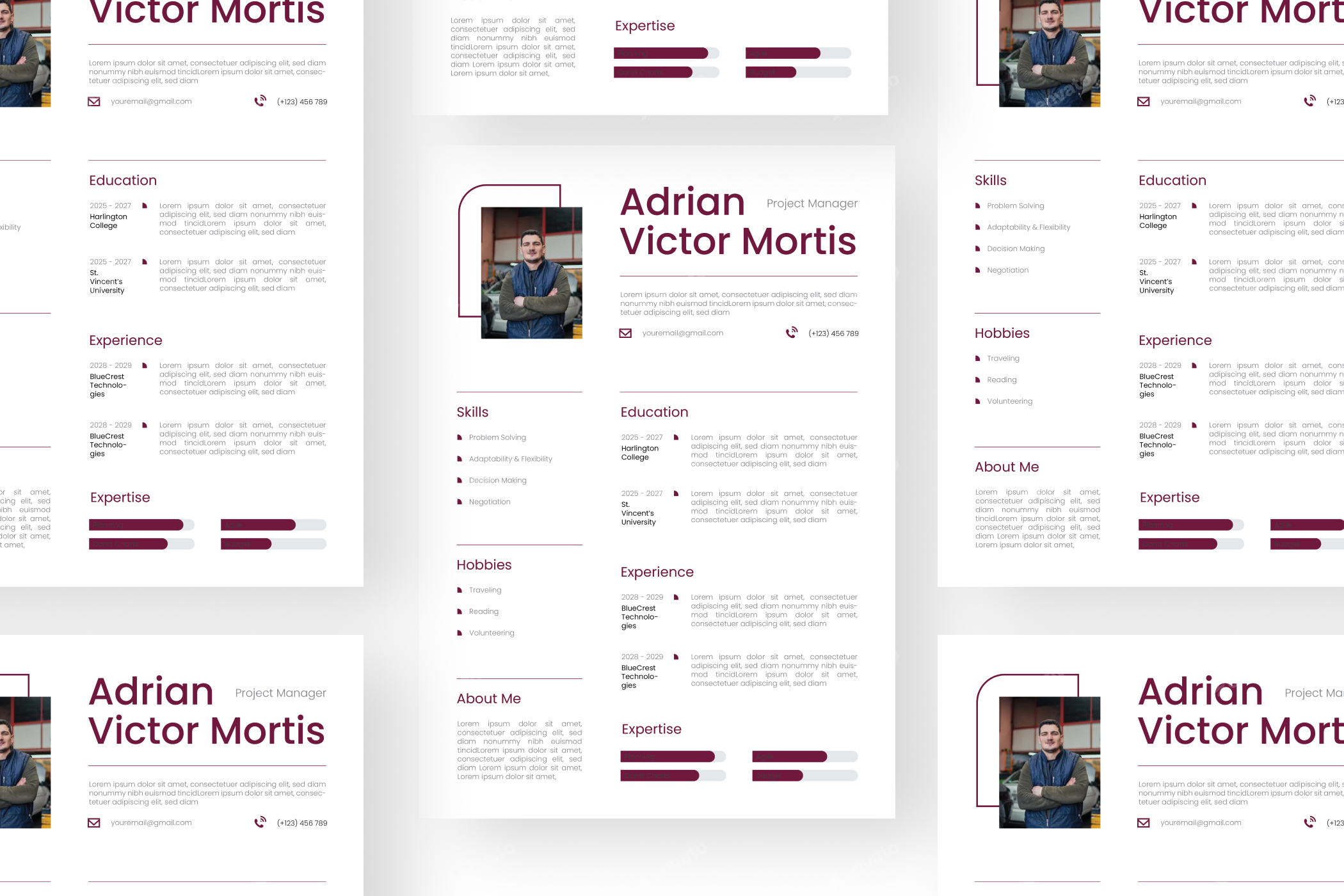 Deep Purple - Resume, Print Templates | GraphicRiver
