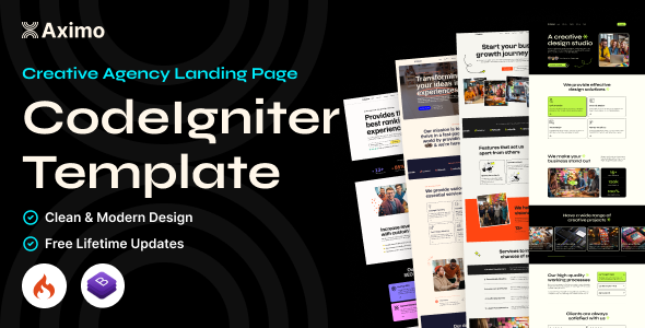 Aximo - Creative Agency CodeIgniter Template by Webintix | ThemeForest