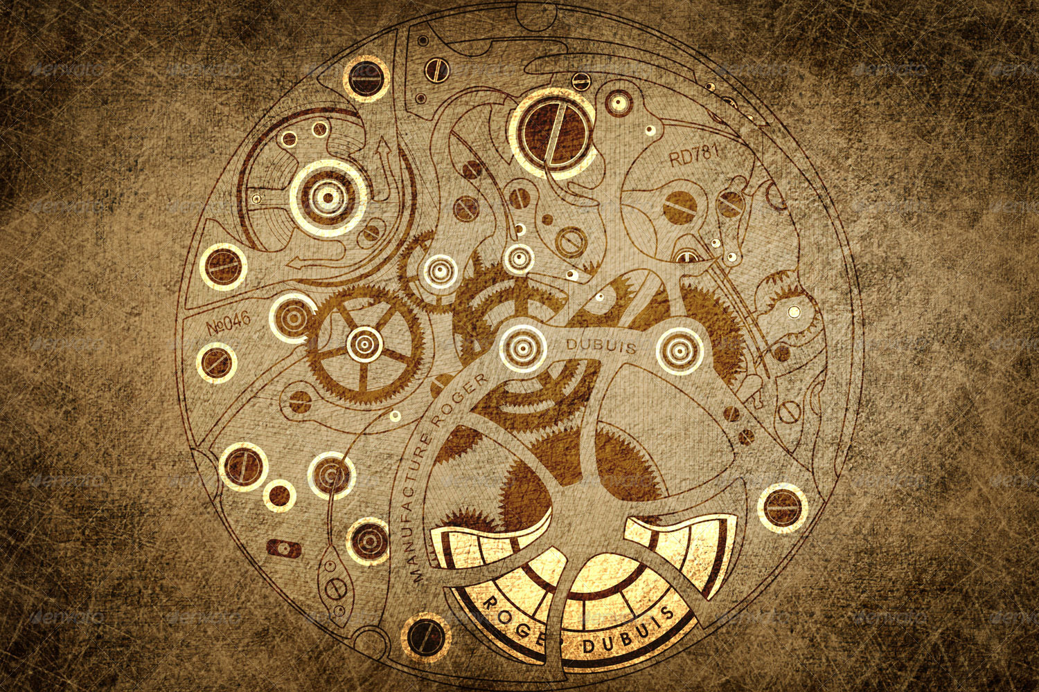 Detailed clockwork Swiss watch, Vectors | GraphicRiver