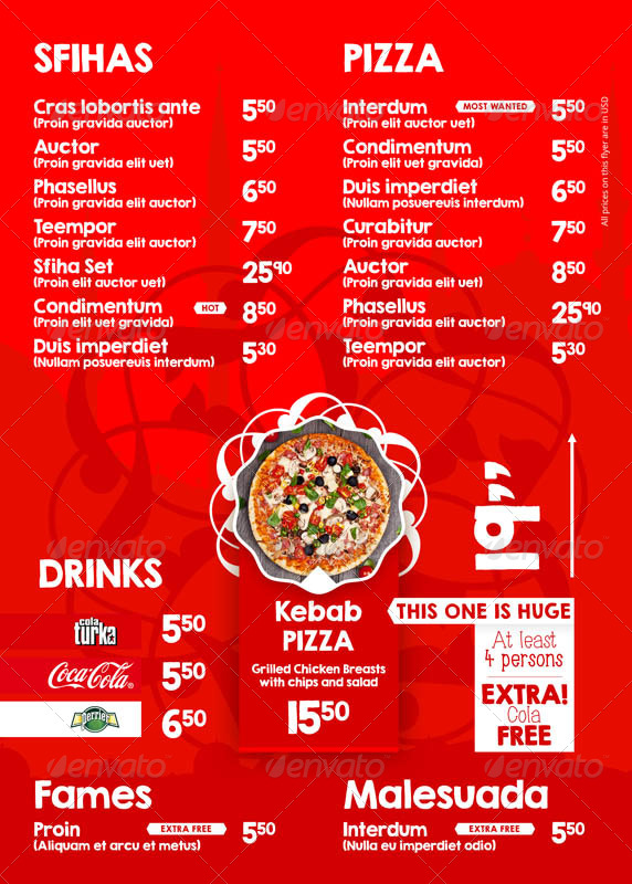 Doner Kebab A5 Flyer, Print Templates | GraphicRiver