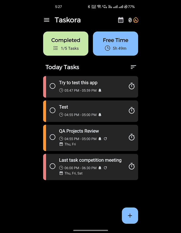 Taskora – To-Do List, Pomodoro Timer & Planner Android App by AppsWaala