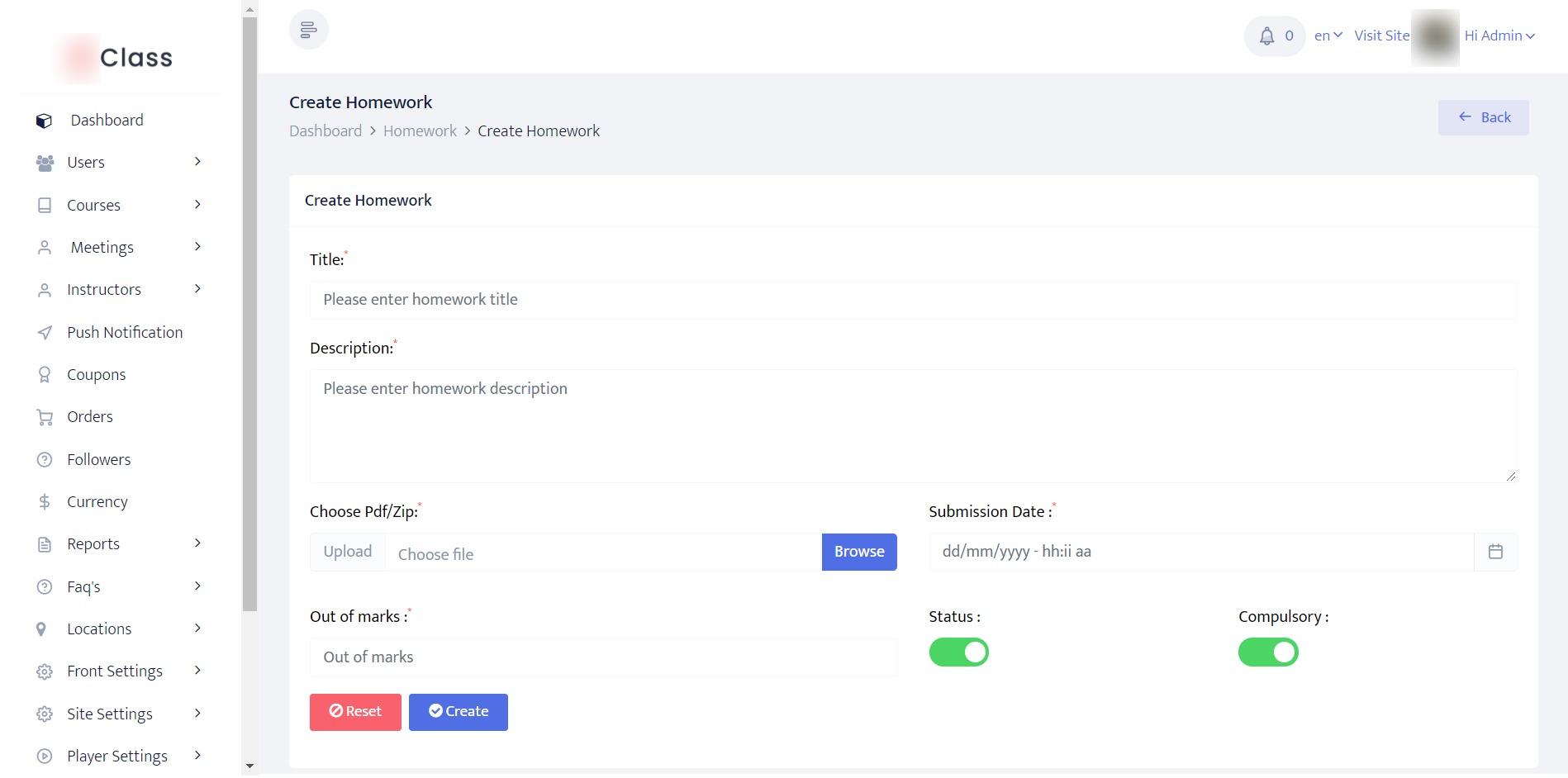eClass Home Work Addon by nextlinestudio | CodeCanyon