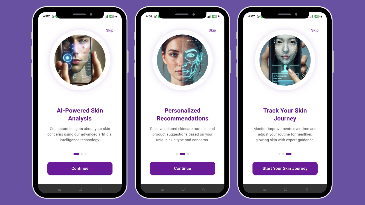 AI-Powered Skincare Face Analysis Flutter App | Skin Scanner & Product ...