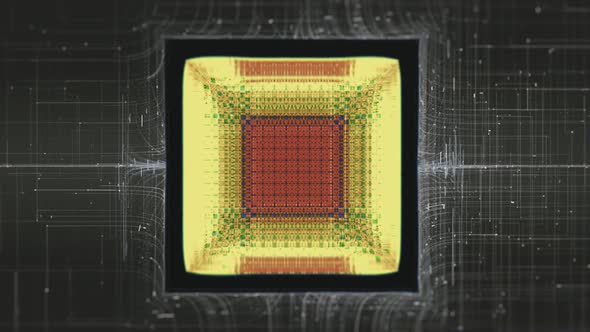 Abstract CPU Chip Animation in Unique Style, Motion Graphics | VideoHive
