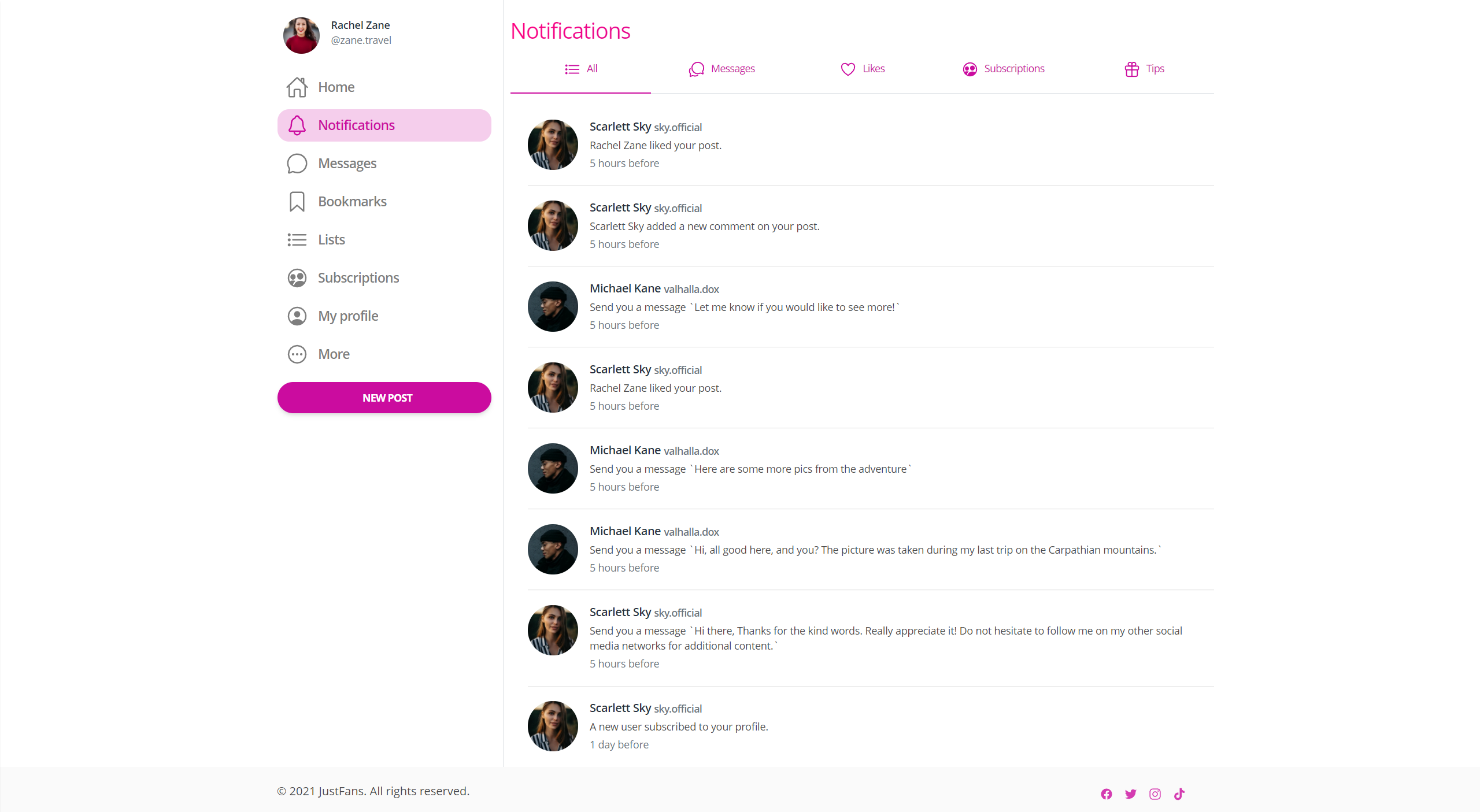 JustFans - Premium Content Creators SaaS platform by ic0de | CodeCanyon