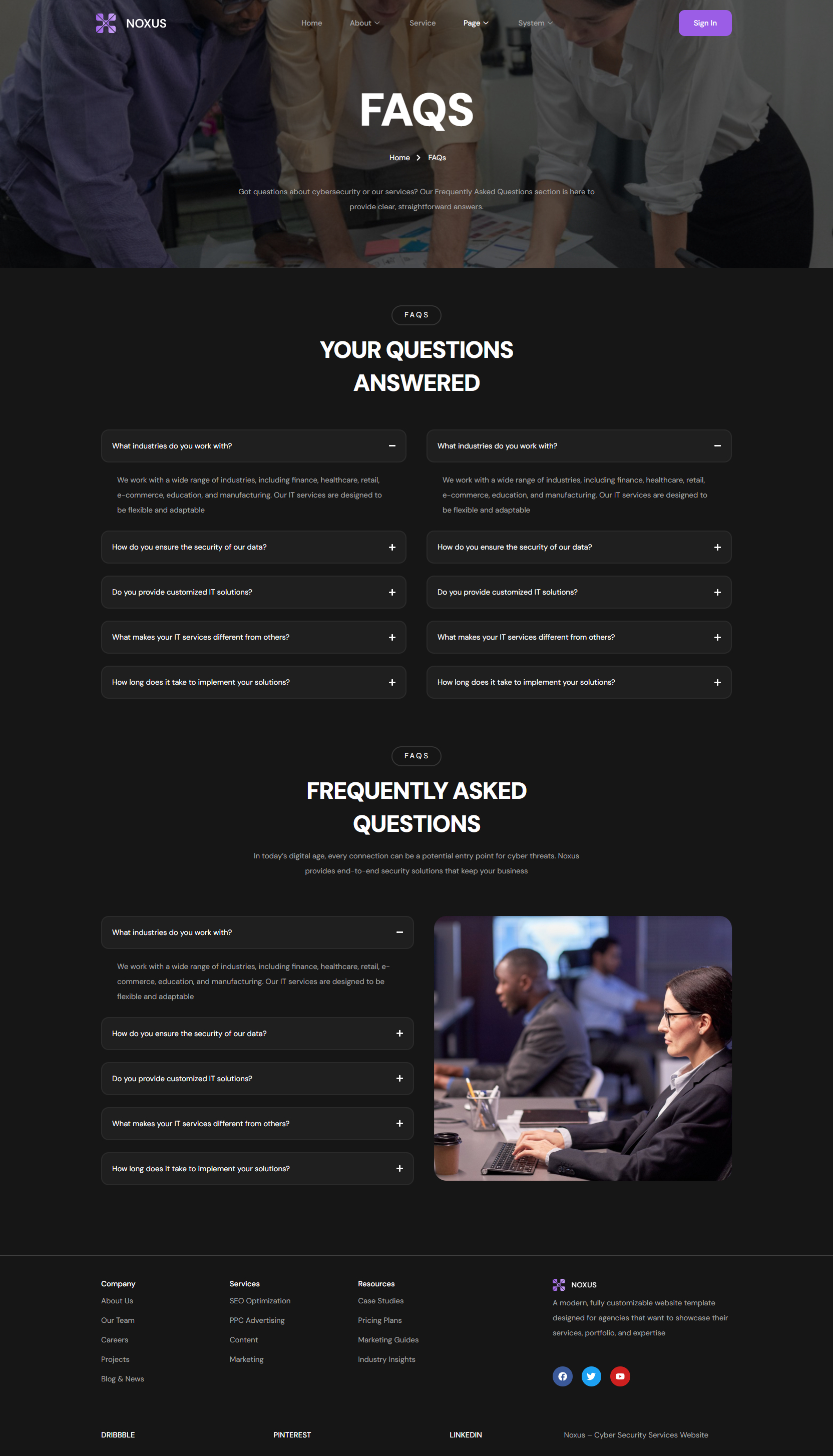 Noxus - Cyber Security Services Elementor Template Kit by Enative | ThemeForest