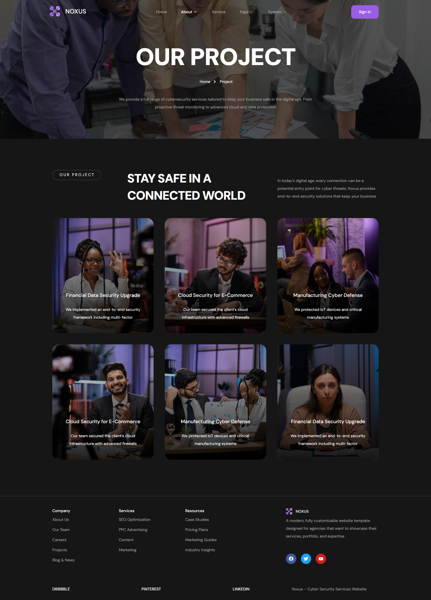 Noxus - Cyber Security Services Elementor Template Kit by Enative | ThemeForest