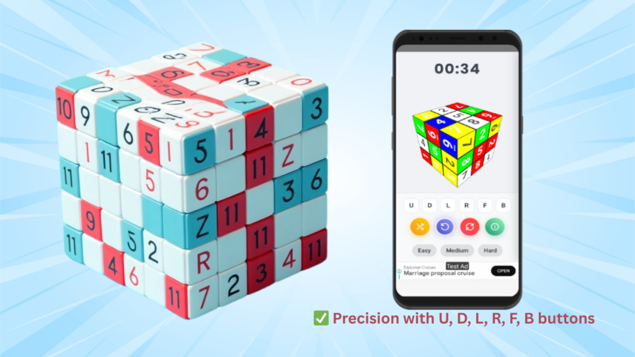 Sudoku Puzzle Cube – 3D Sudoku Game with Ads (Android) by DevWizard24