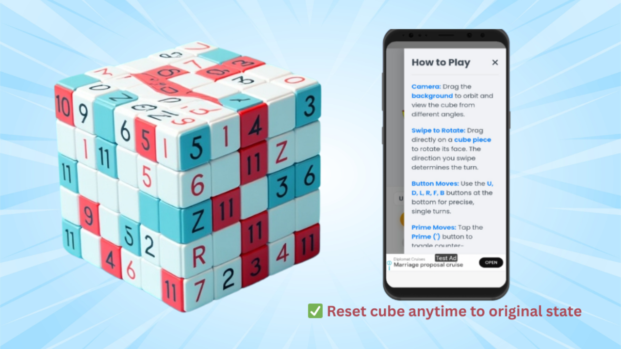 Sudoku Puzzle Cube – 3D Sudoku Game with Ads (Android) by DevWizard24