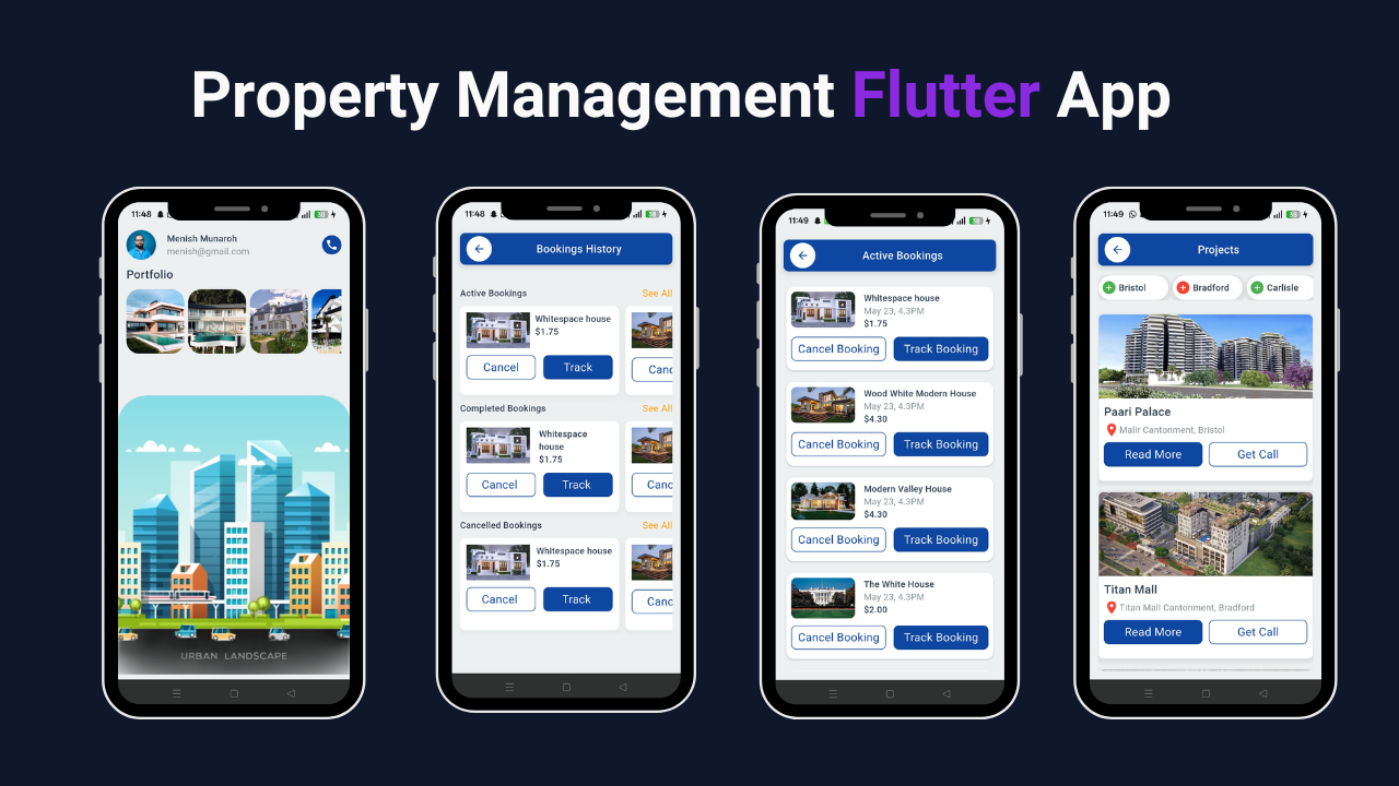 Property Management Flutter App Template | Real Estate App UI Kit by CodentraTech