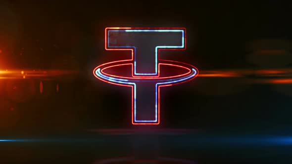 Tether symbol abstract loopable animation, Motion Graphics | VideoHive