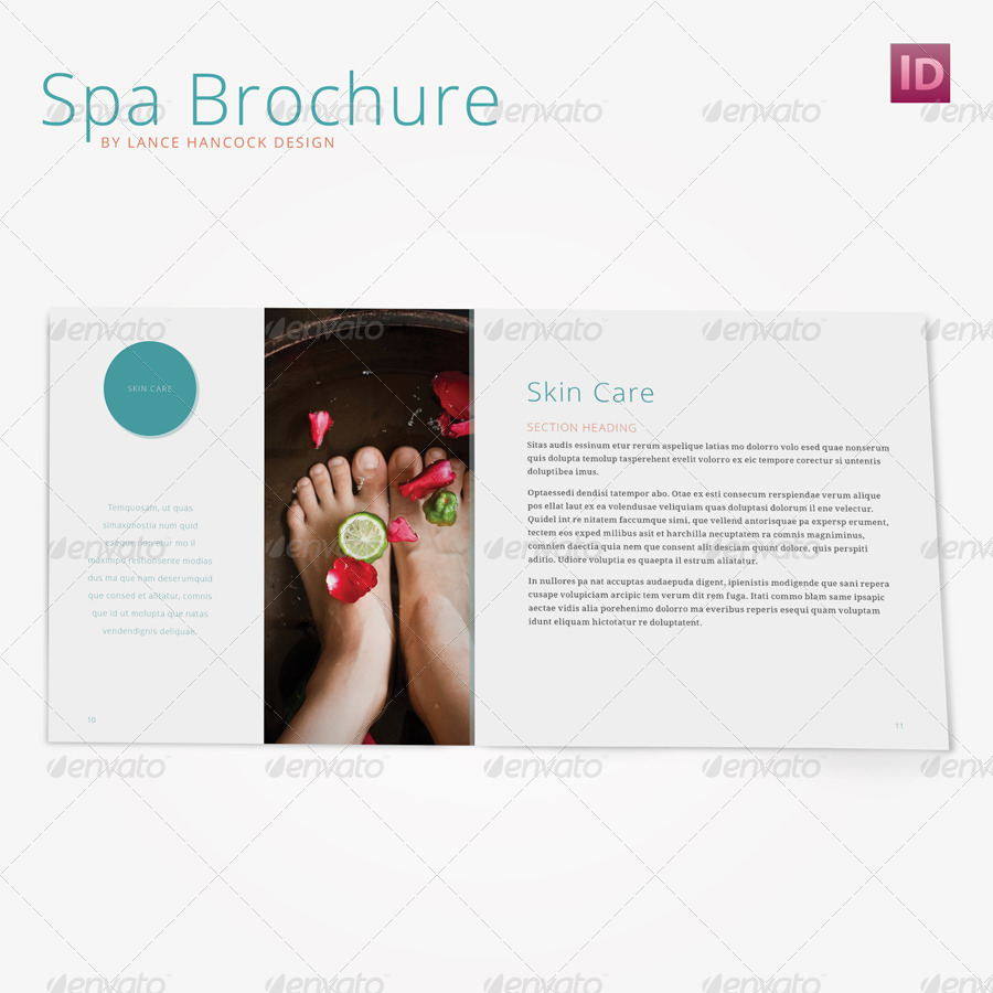 Square Spa/Wellness Booklet Brochure, Print Templates | GraphicRiver