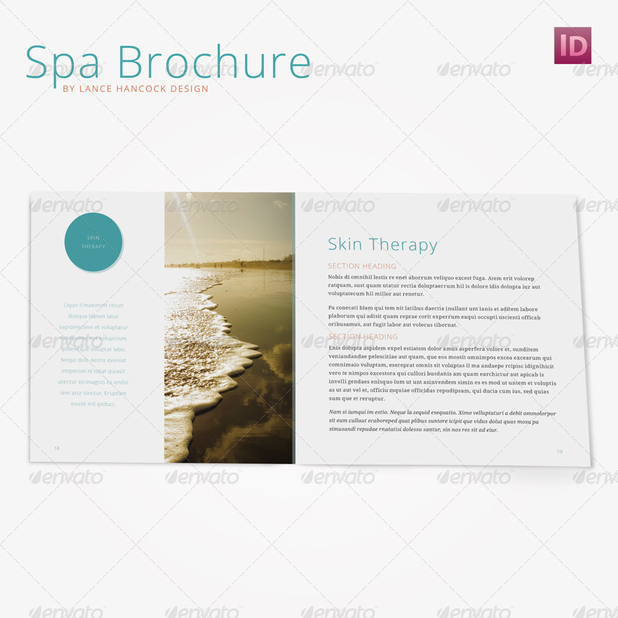 Square Spa/Wellness Booklet Brochure, Print Templates | GraphicRiver