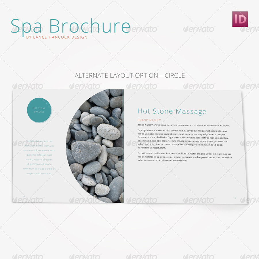 Square Spa/Wellness Booklet Brochure, Print Templates | GraphicRiver