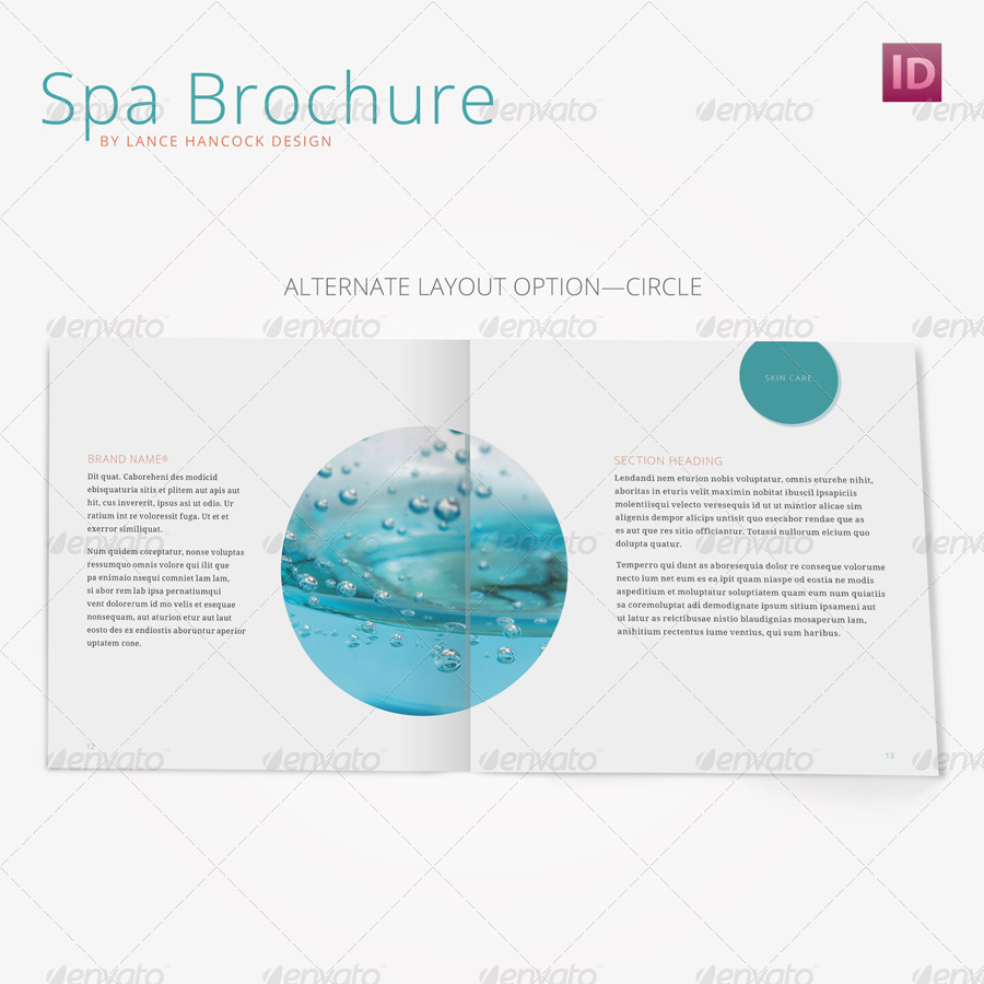 Square Spa/Wellness Booklet Brochure, Print Templates | GraphicRiver