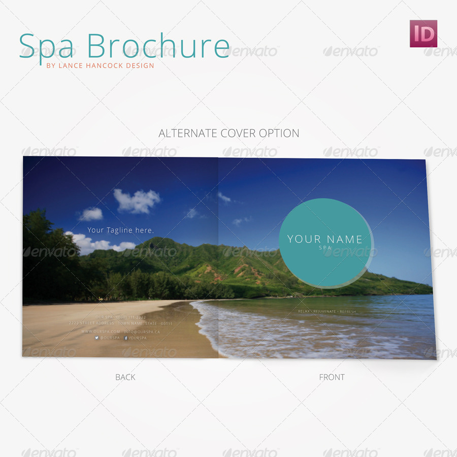 Square Spa/Wellness Booklet Brochure, Print Templates | GraphicRiver