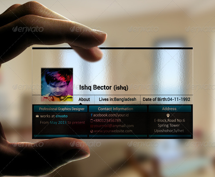 Facebook Style Personal Card by Tanishqbd | GraphicRiver