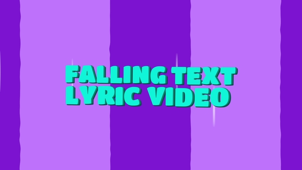 Falling Text Lyric Video Template, After Effects Project Files | VideoHive