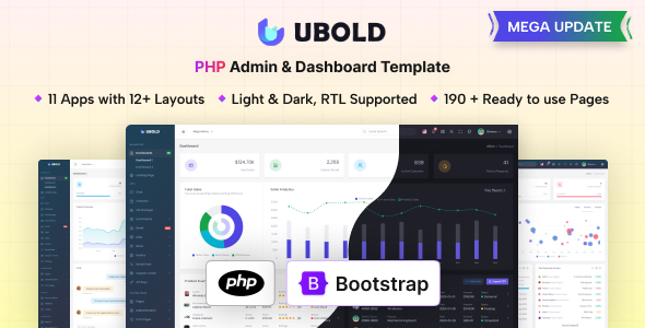 UBold - PHP Admin & Dashboard Template by coderthemes | ThemeForest
