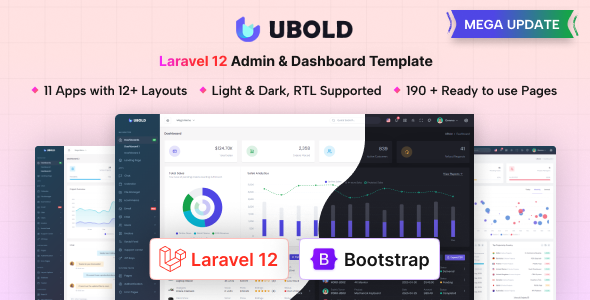 UBold - Laravel 12 Admin & Dashboard Template by coderthemes | ThemeForest