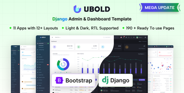 UBold - Django Admin & Dashboard Template by coderthemes | ThemeForest