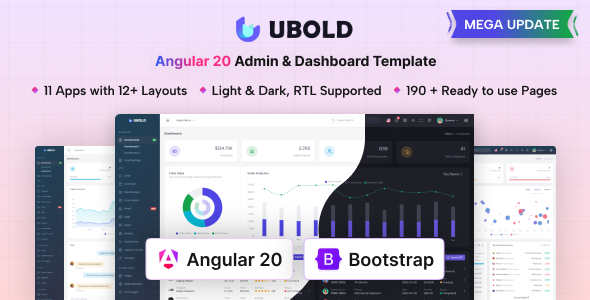 UBold - Angular Admin & Dashboard Template (Angular 20) by coderthemes