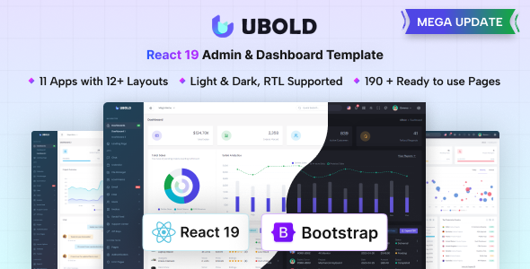 UBold - React Admin & Dashboard Template (React 19) by coderthemes