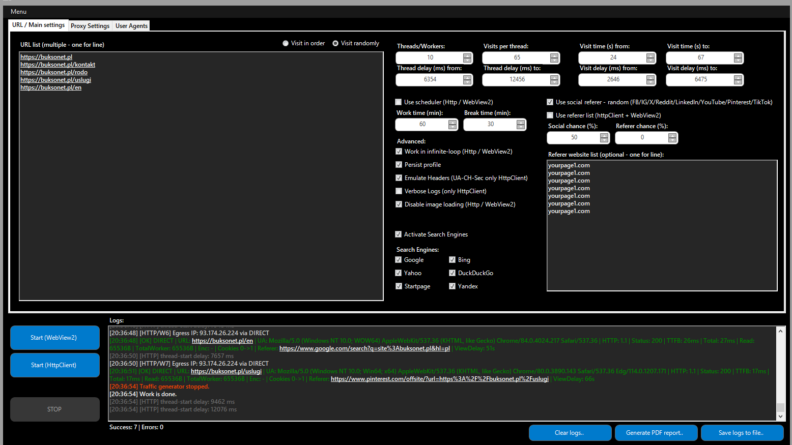 Advanced Traffic Tool - Organic Traffic WV2/HTTP by buksonet | CodeCanyon