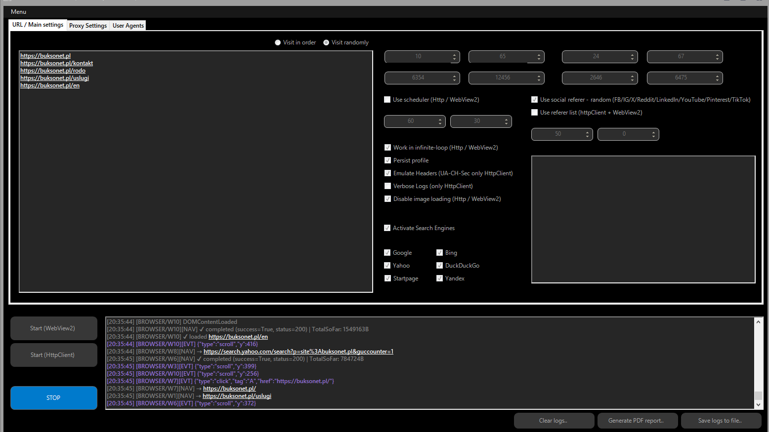 Advanced Traffic Tool - Organic Traffic WV2/HTTP by buksonet | CodeCanyon