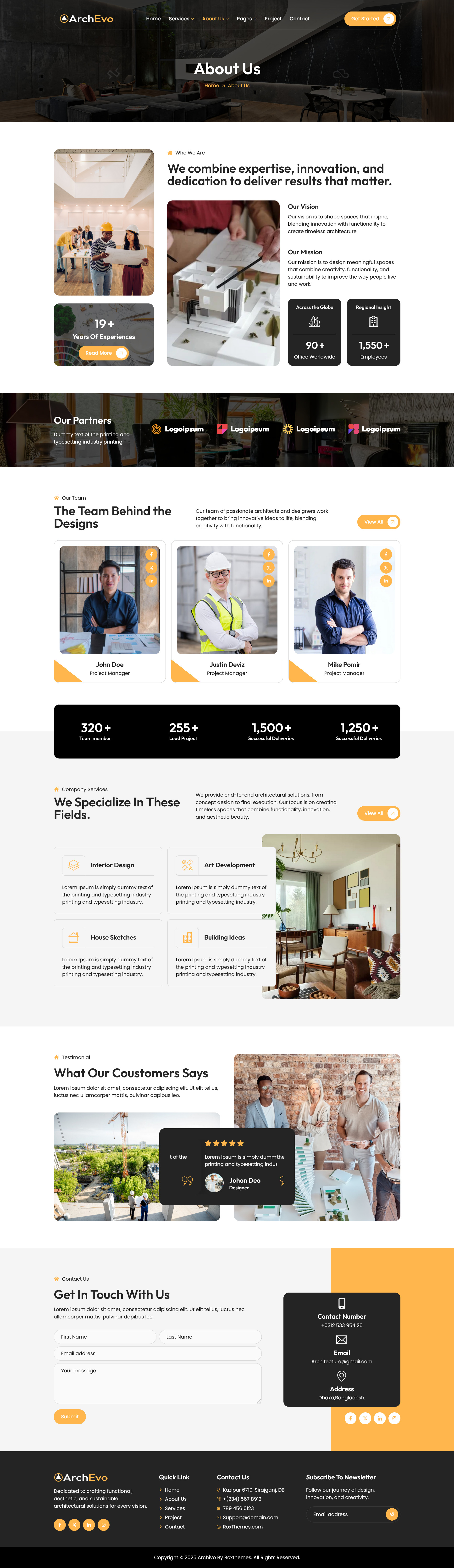 ArchEvo - Architecture & Interior Design Elementor Template Kit by Rox_Themes