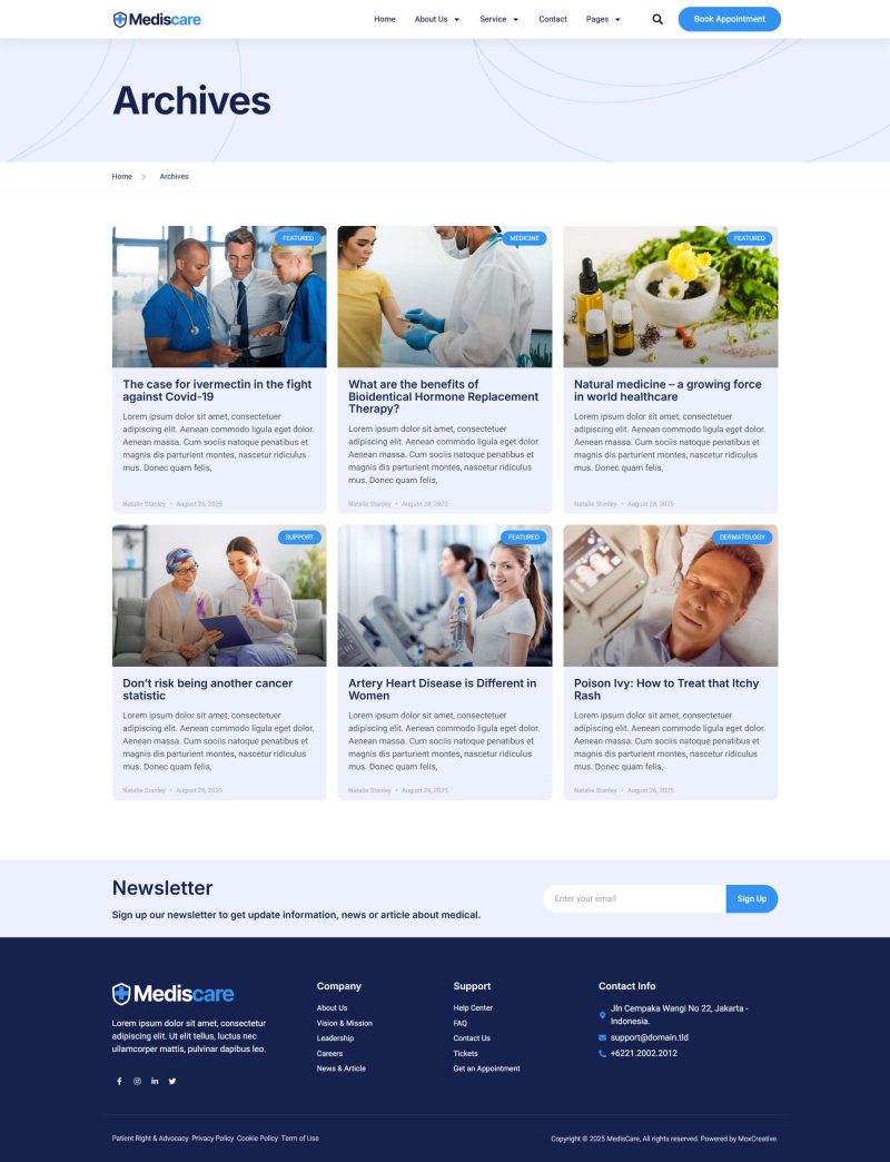 MedisCare - Medical Service Elementor Template Kit by moxcreative ...