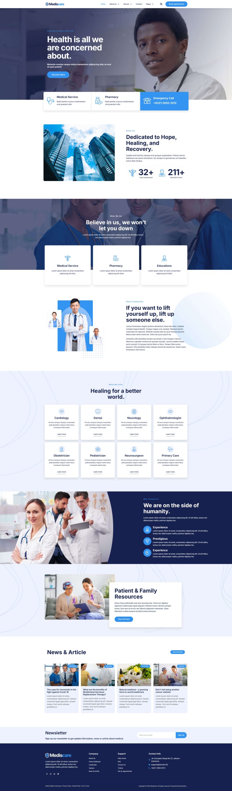 MedisCare - Medical Service Elementor Template Kit by moxcreative ...