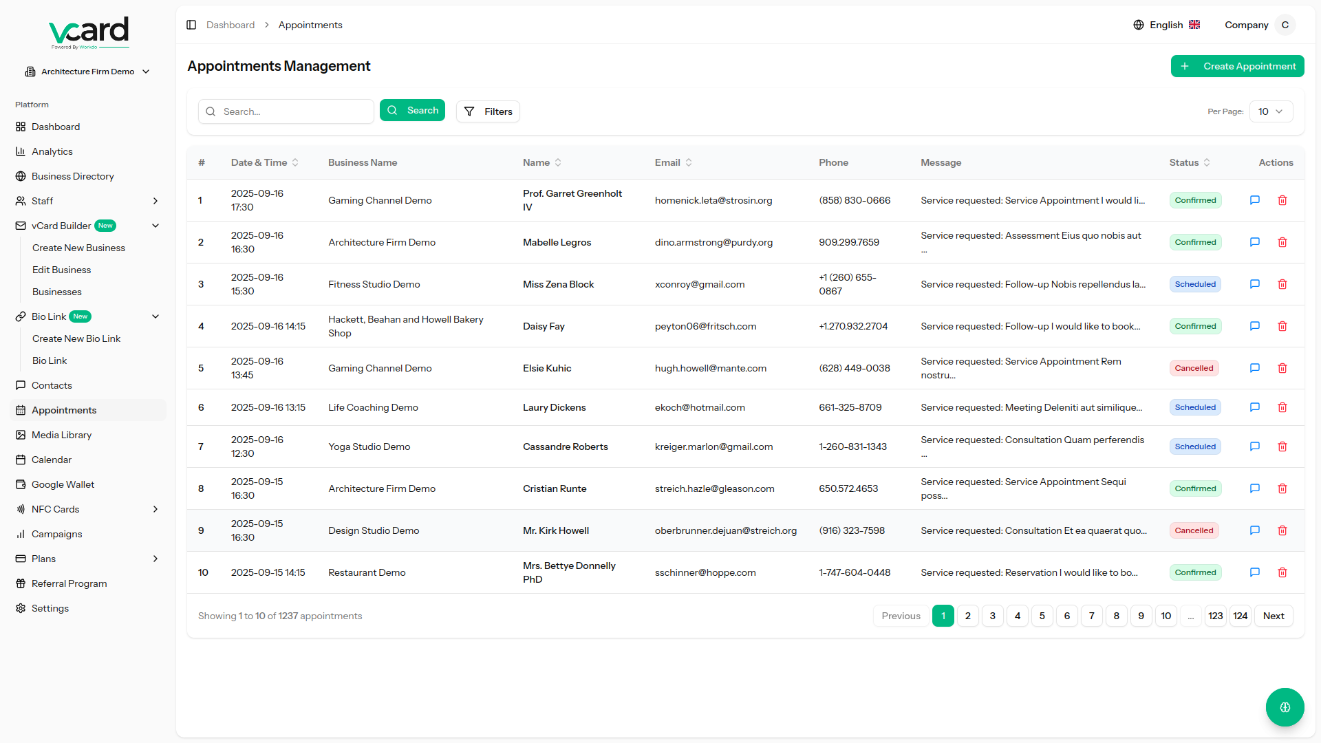 vCard SaaS - Digital Business Card Builder - Bio Links Builder by WorkDo