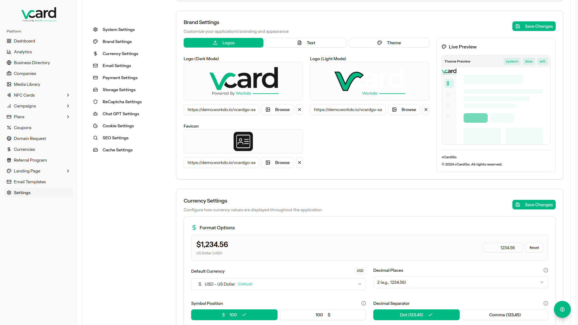 vCard SaaS - Digital Business Card Builder - Bio Links Builder by WorkDo