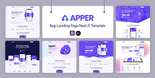 APPER - App Landing Page Next JS Template by media-city | ThemeForest