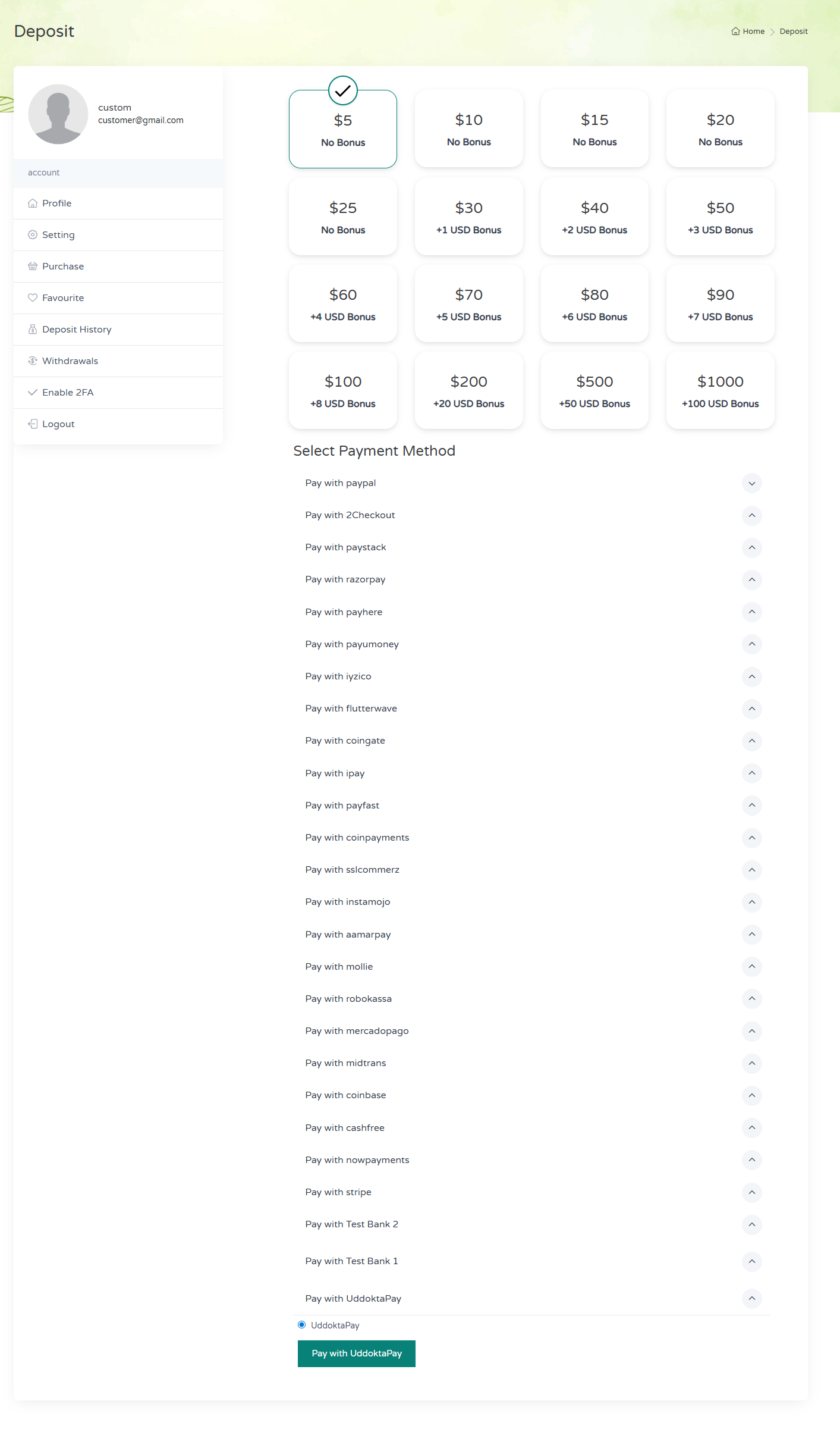 UddoktaPay Payment Gateway Addon for Fickrr by codecanor | CodeCanyon