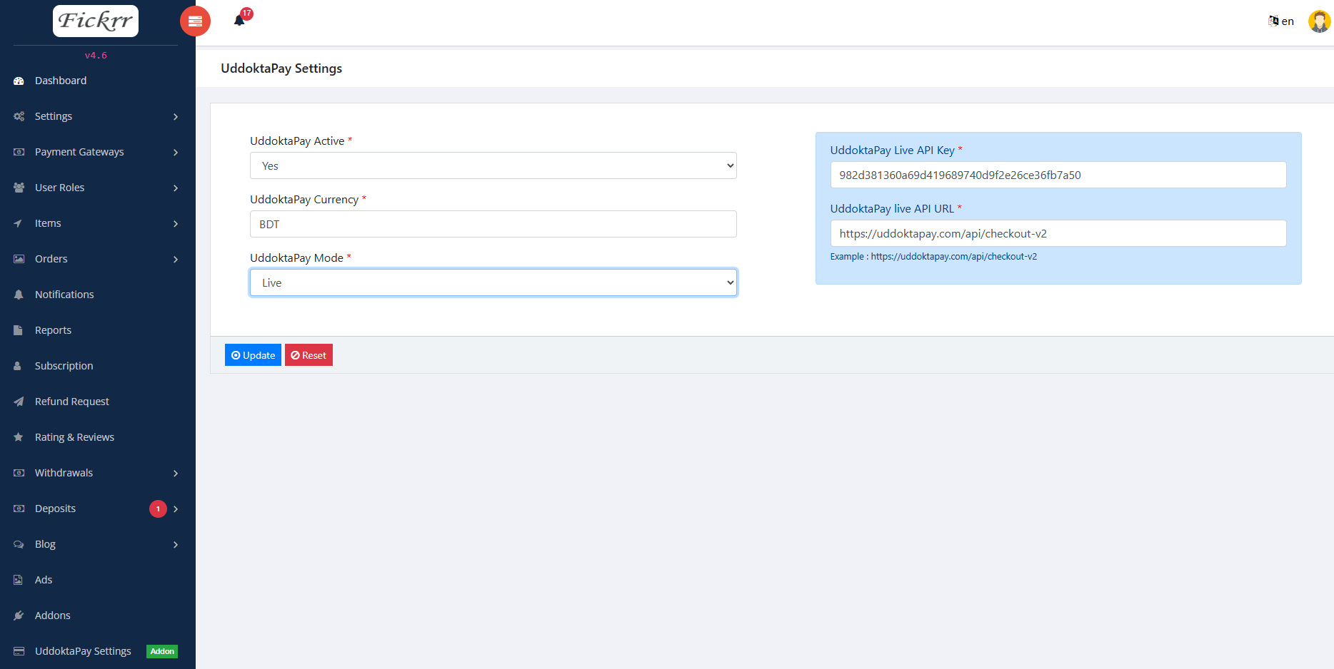 UddoktaPay Payment Gateway Addon for Fickrr by codecanor | CodeCanyon