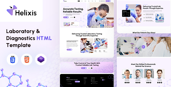 Helixis | Laboratory & Diagnostics HTML Template by designingmedia