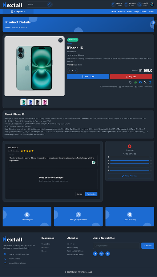 Nextall – Multivendor Ecommerce Marketplace Script with Next js, Node js & MongoDB by kamstack