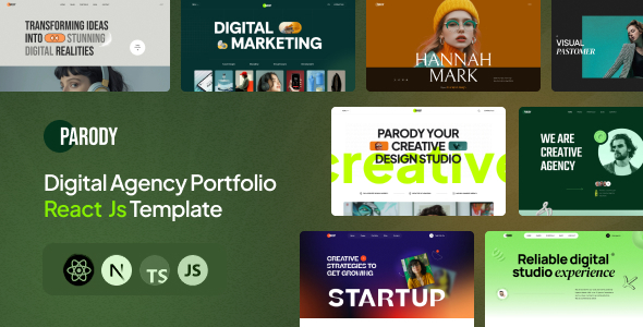 Parody - Digital Agency Portfolio React js Template by ThemeDox | ThemeForest