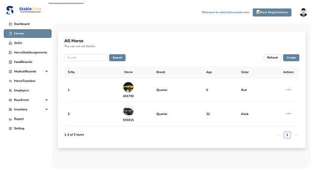 Horse Management System | Horse Racing System | Stable Management ...